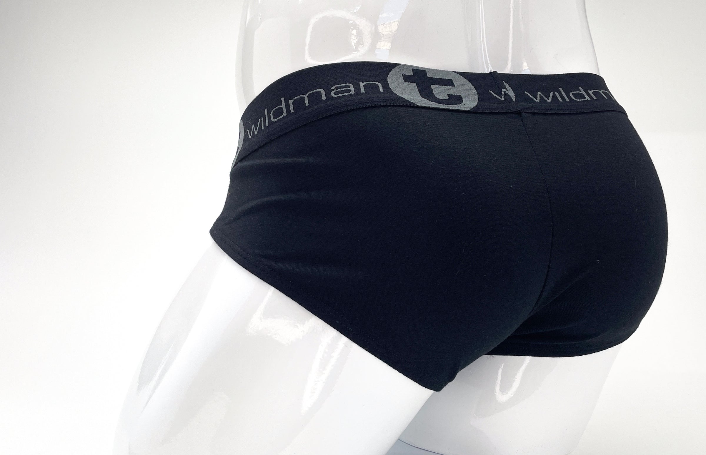 Stretch Cotton Big Boy Pouch Brief Black/Blue – WildmanT