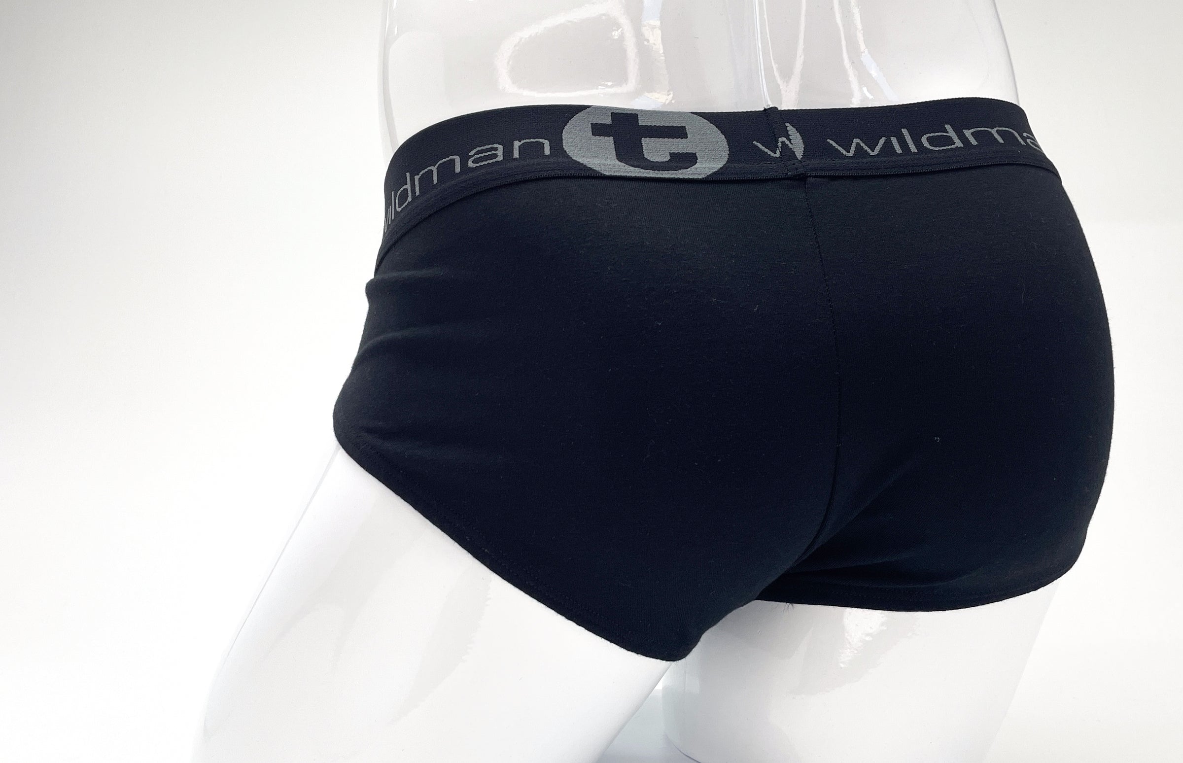 Stretch Cotton Big Boy Pouch Brief Black/Blue – WildmanT